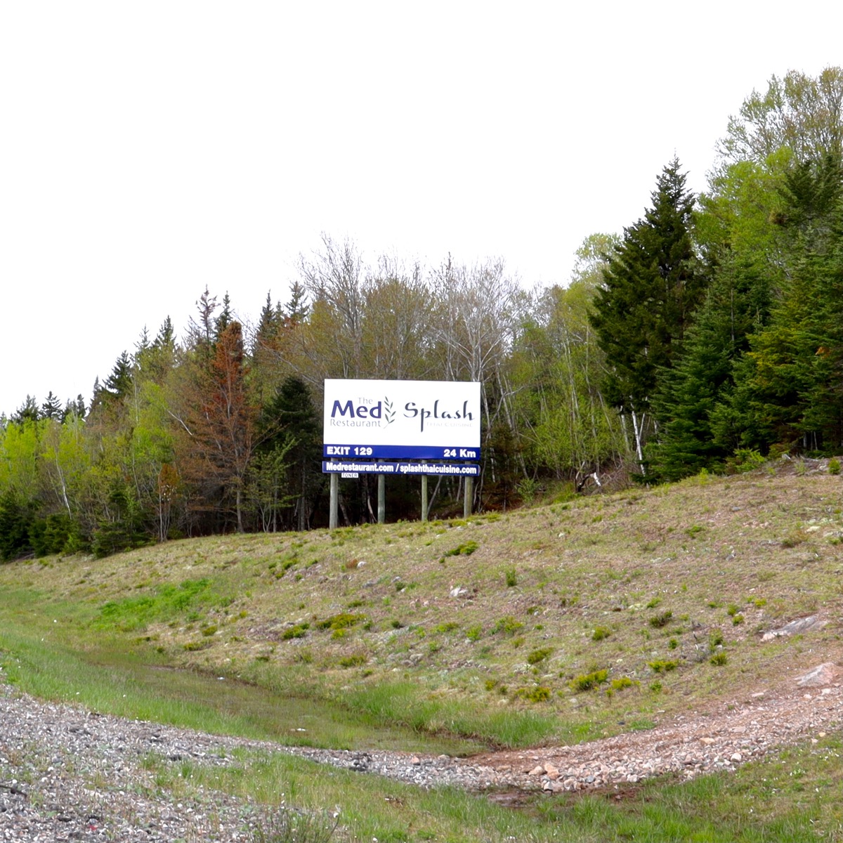 Route 1 - Hampton, New Brunswick - Highway Signage #443